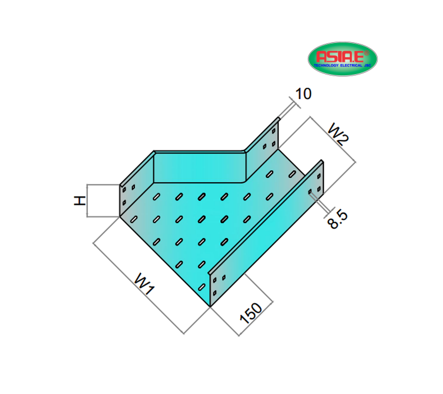 Right Reducer Cable Tray – Công Ty Cổ Phần Công Nghệ Điện Á Châu